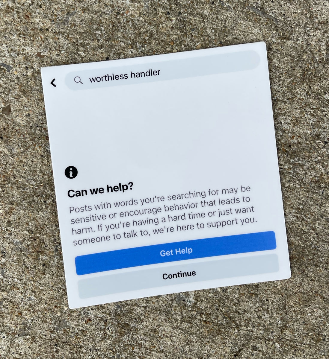 Facebook Sticker – Worthless Handler