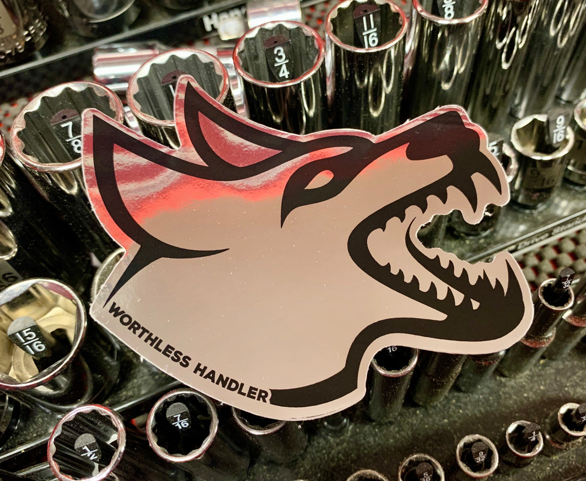 Helldog sticker – Worthless Handler